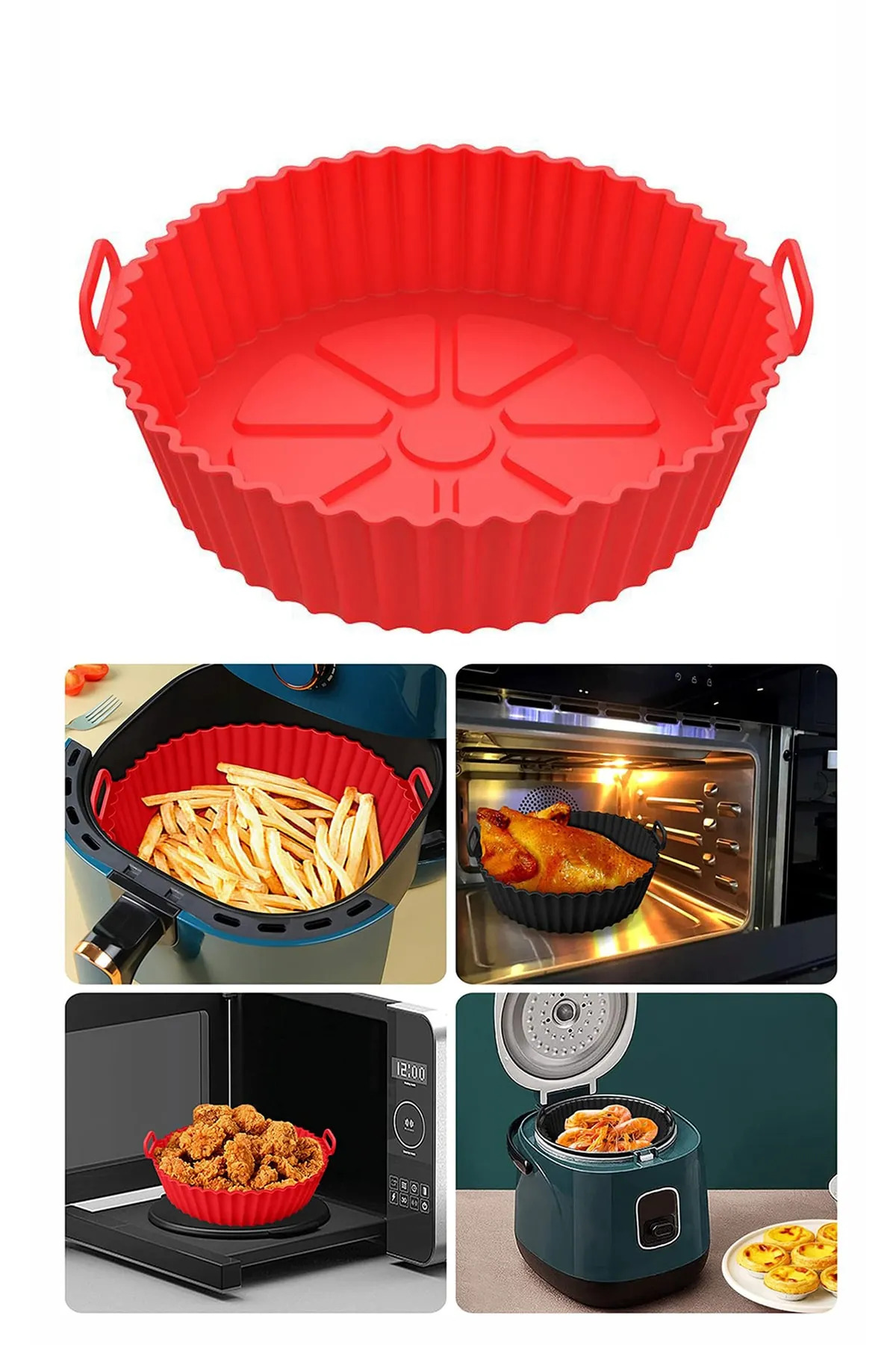 Toptan Air Fray Pişirme Slikonu Yuvarlak 16 CM, Air Fray Pişirme ...